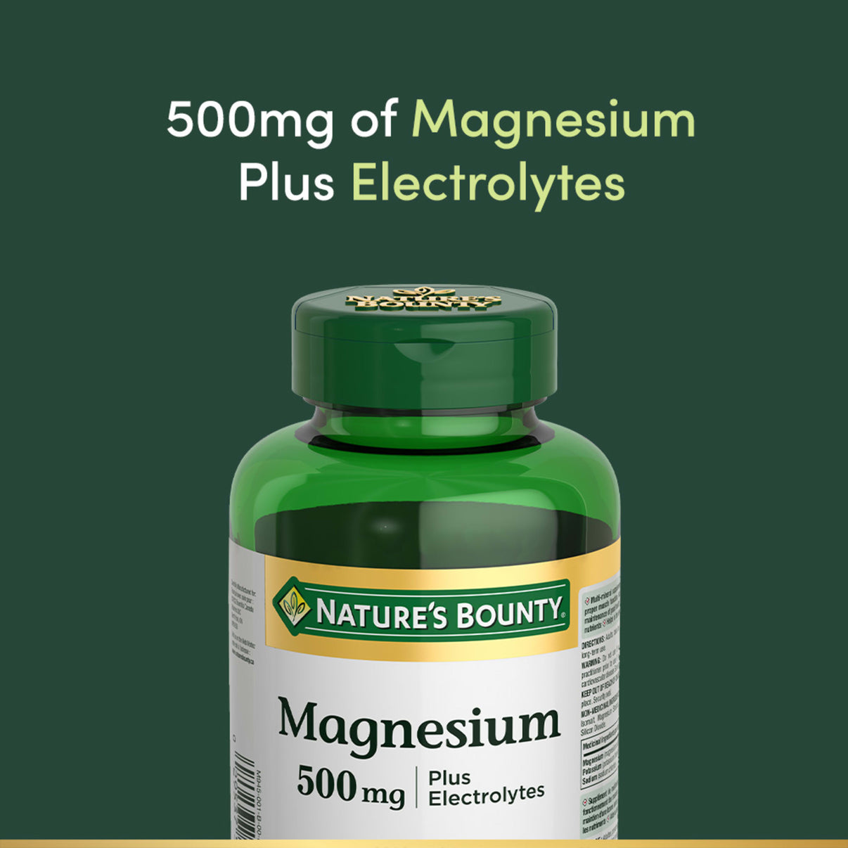 Magnesium Plus Electrolytes, 500 mg, Tablets – Nature's Bounty