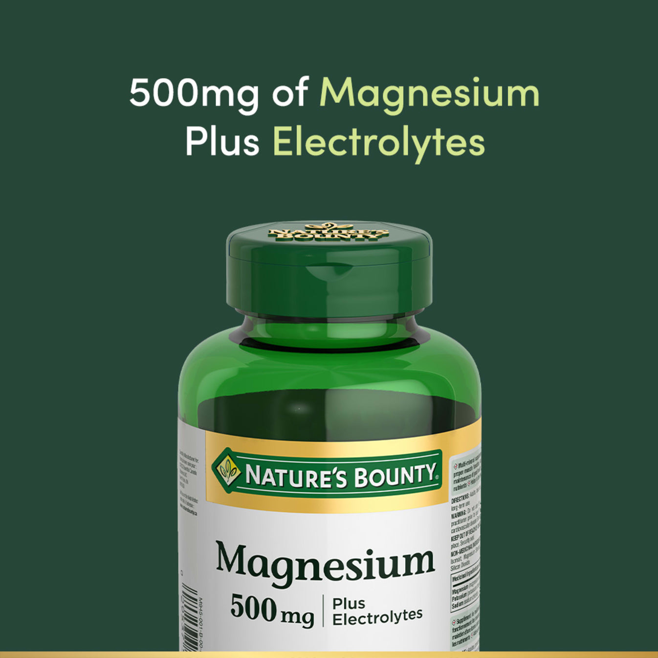 Magnesium Plus Electrolytes, 500 mg, Tablets – Nature's Bounty