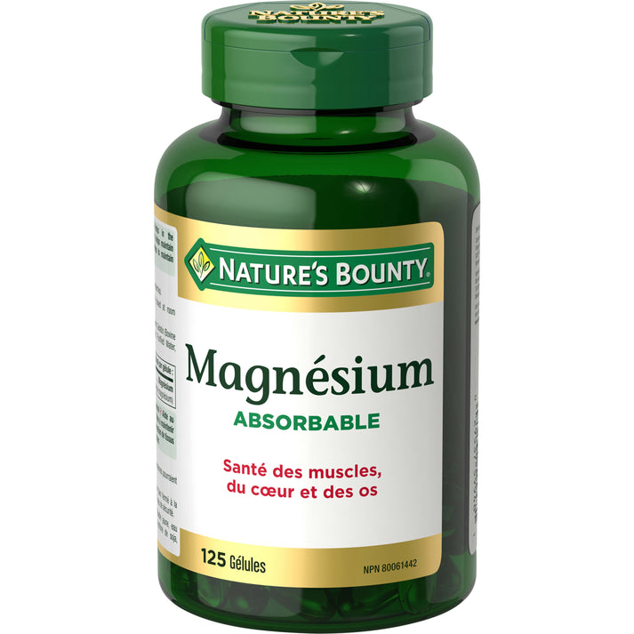 Magnesium, Absorbable, 400 mg, 125 Softgels – Nature's Bounty