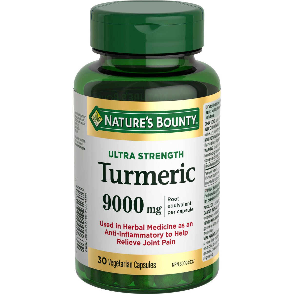 Turmeric, Ultra Strength, 9000 mg, Capsules – Nature's Bounty